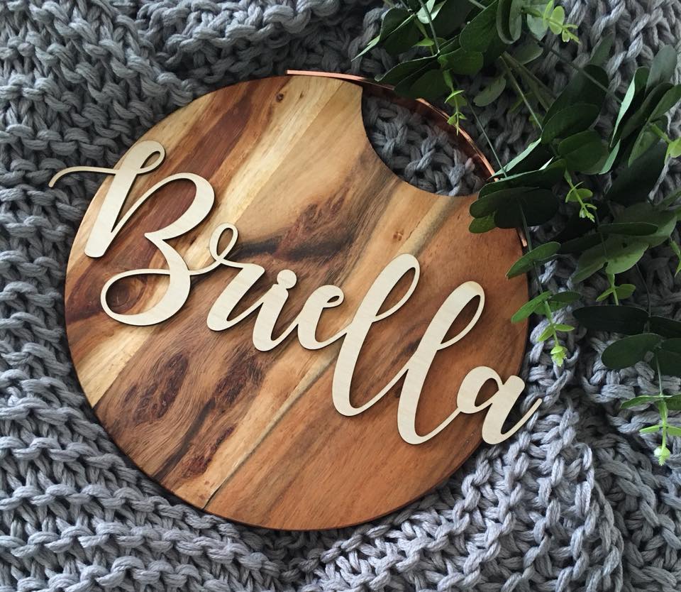 SCRIPT NAME PLAQUES – Butterfly Kisses Wall Art & Decor