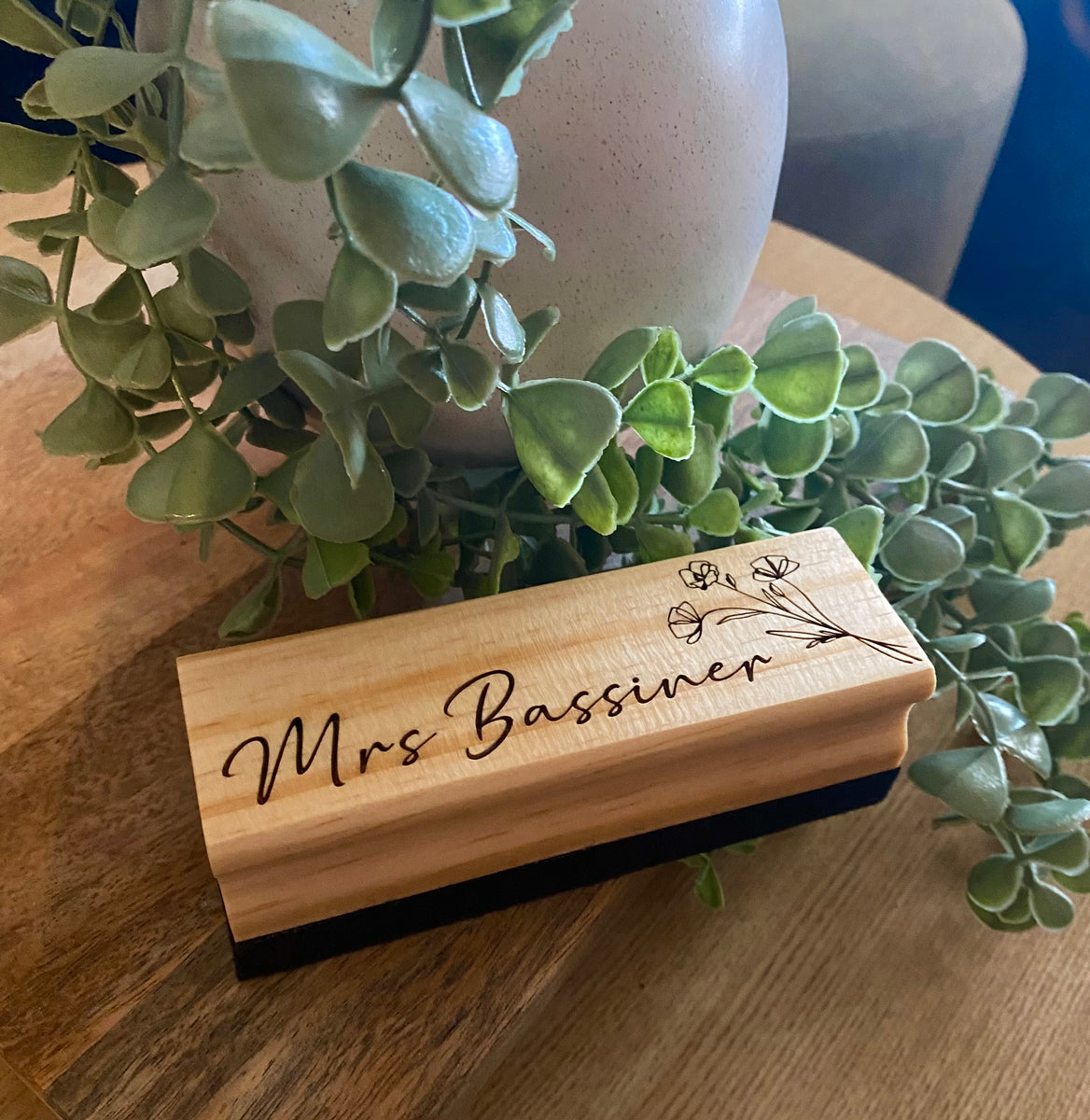 WOODEN WHITEBOARD/CHALKBOARD DUSTER – Butterfly Kisses Wall Art & Decor